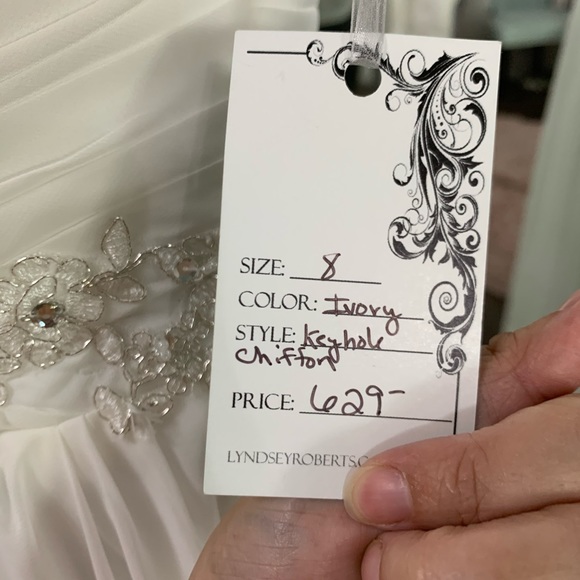 Dresses | Chiffon Keyhole Back Buttons Zipper Wedding Gown | Poshmark
